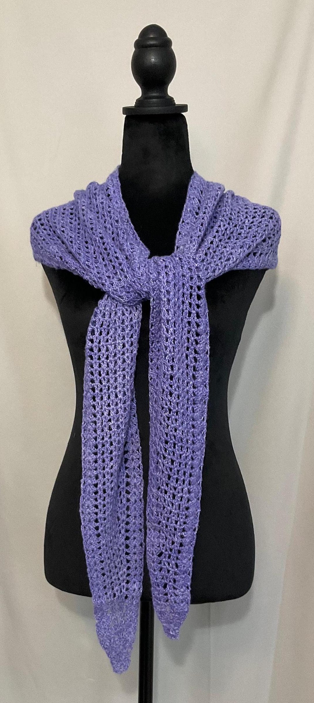 THE BEST Periwinkle Blue Crochet Scarf - Etsy