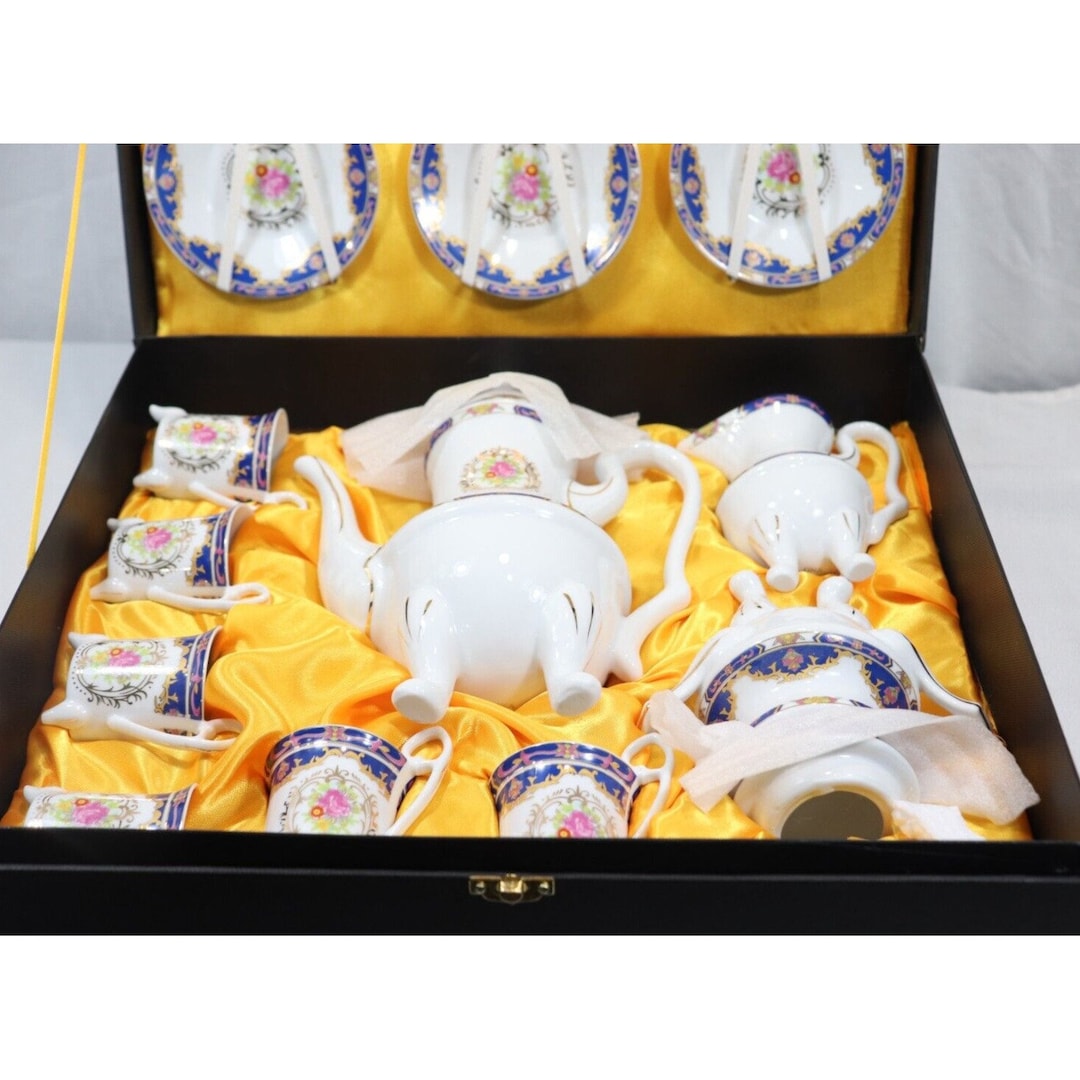 Tea Set Vintage Original Box Large Set Never Used GNA Fine Porcelain ...