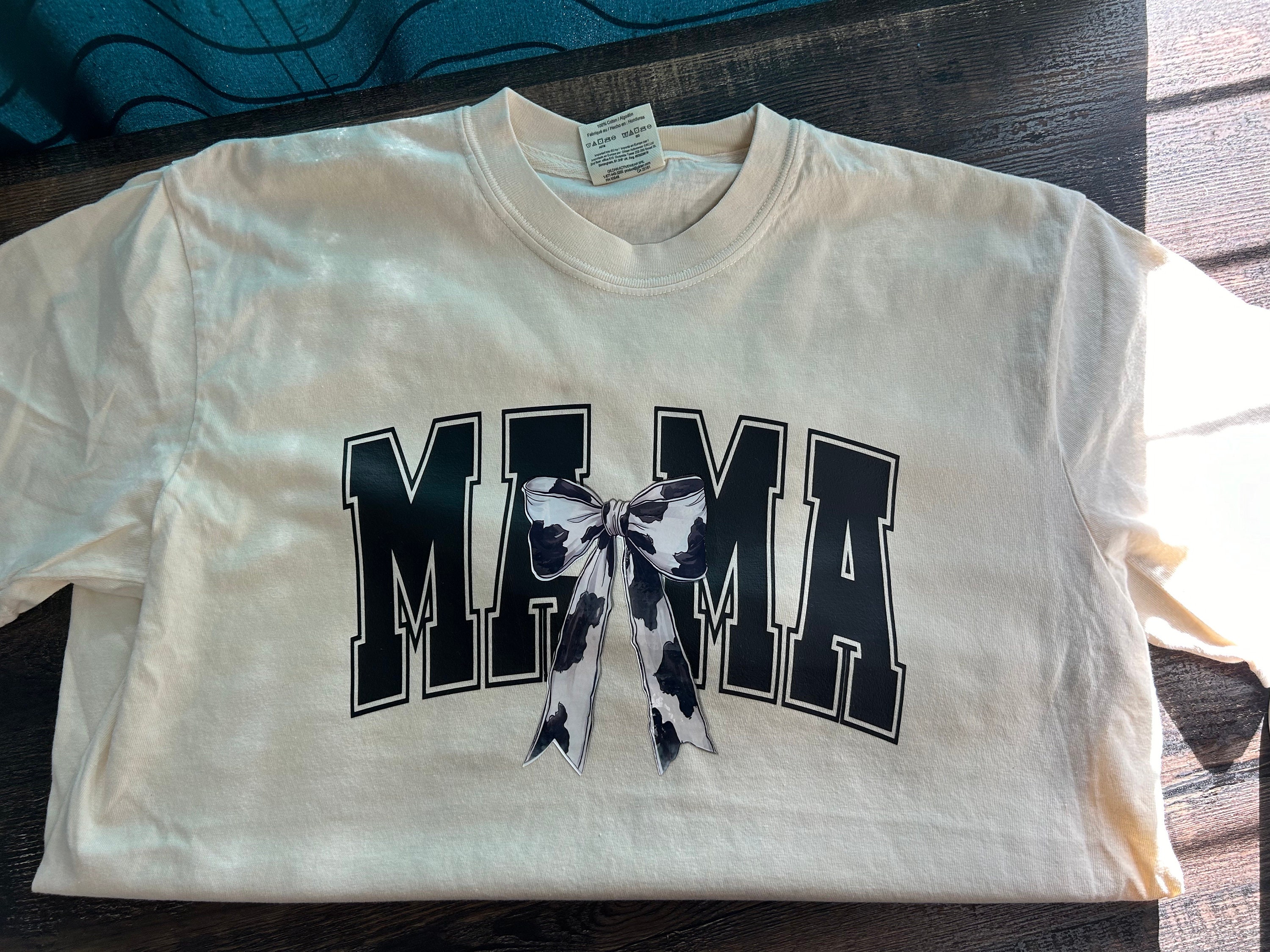 Mama Cow Print Croquet Bow - Etsy