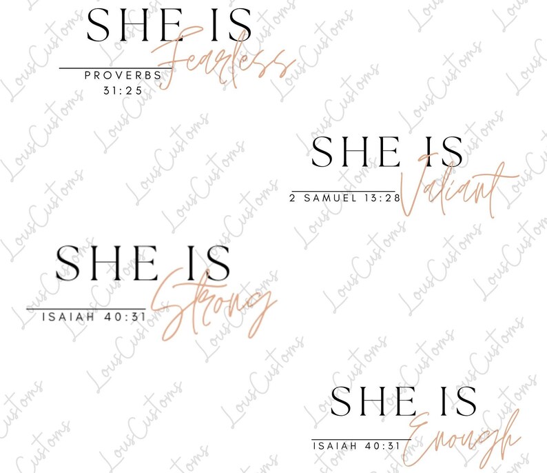 SHE IS Svg Png Christian Bundle - Etsy