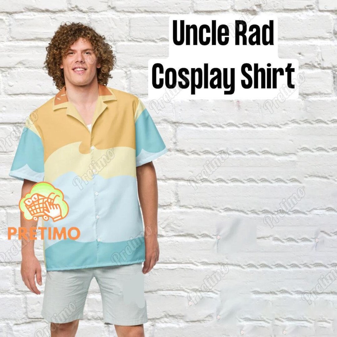 Uncle Rad Hawaiian Shirt, Bluey Cosplay Shirt, Bluey Hawaiian Shirt ...