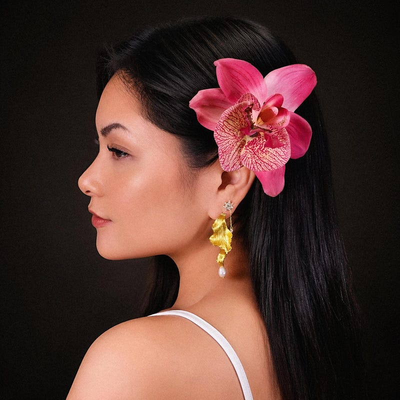 Orchid Hair Headpiece - Etsy