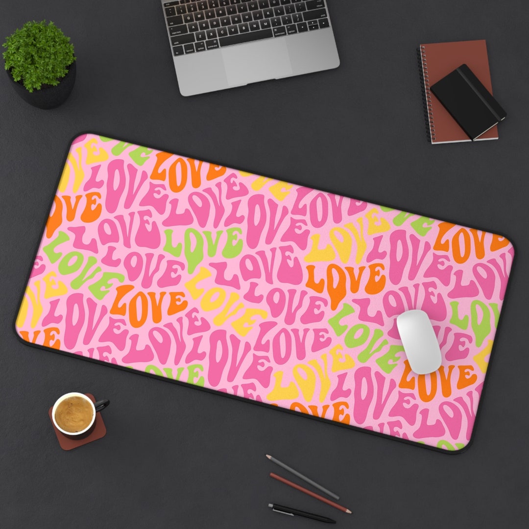 Love Melt Desk Mat | Funky Hippy Retro Trippy Psychedelic Acid Girly ...