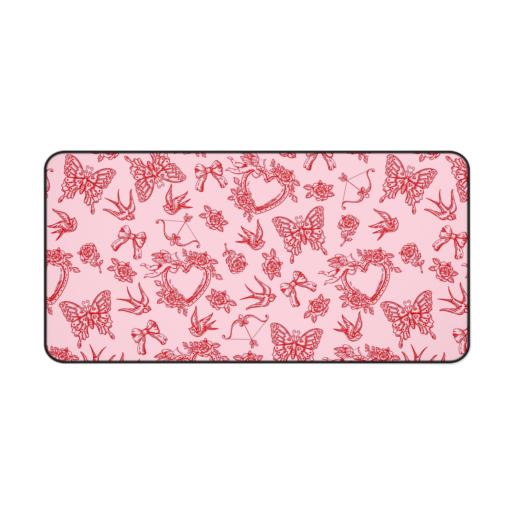 Valentine Tattoos Desk Mat Vintage Americana Rockabilly Coquette ...