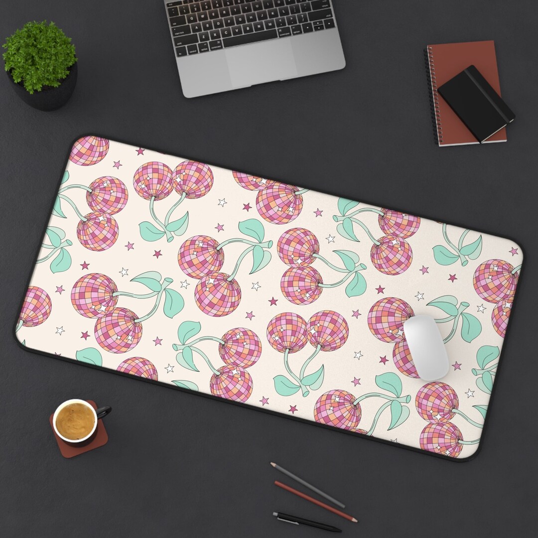 Cherry Disco Ball Desk Mat | Funky Groovy Retro Eclectic Kitsch ...