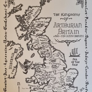 Map of Arthurian Britain - Etsy