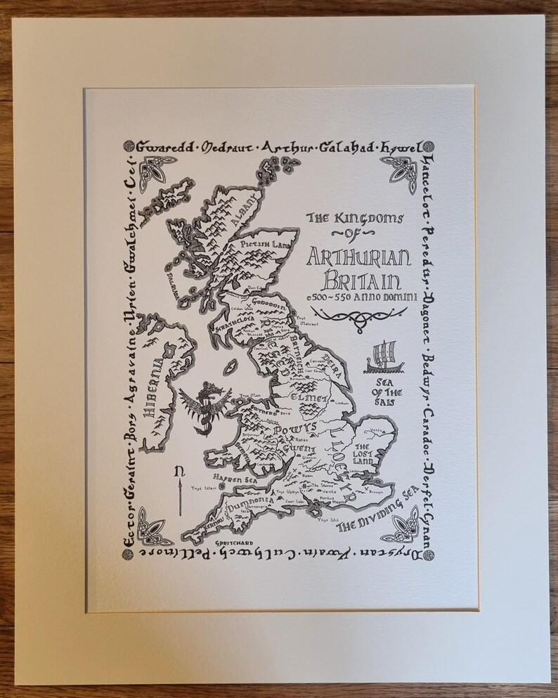 Map of Arthurian Britain - Etsy