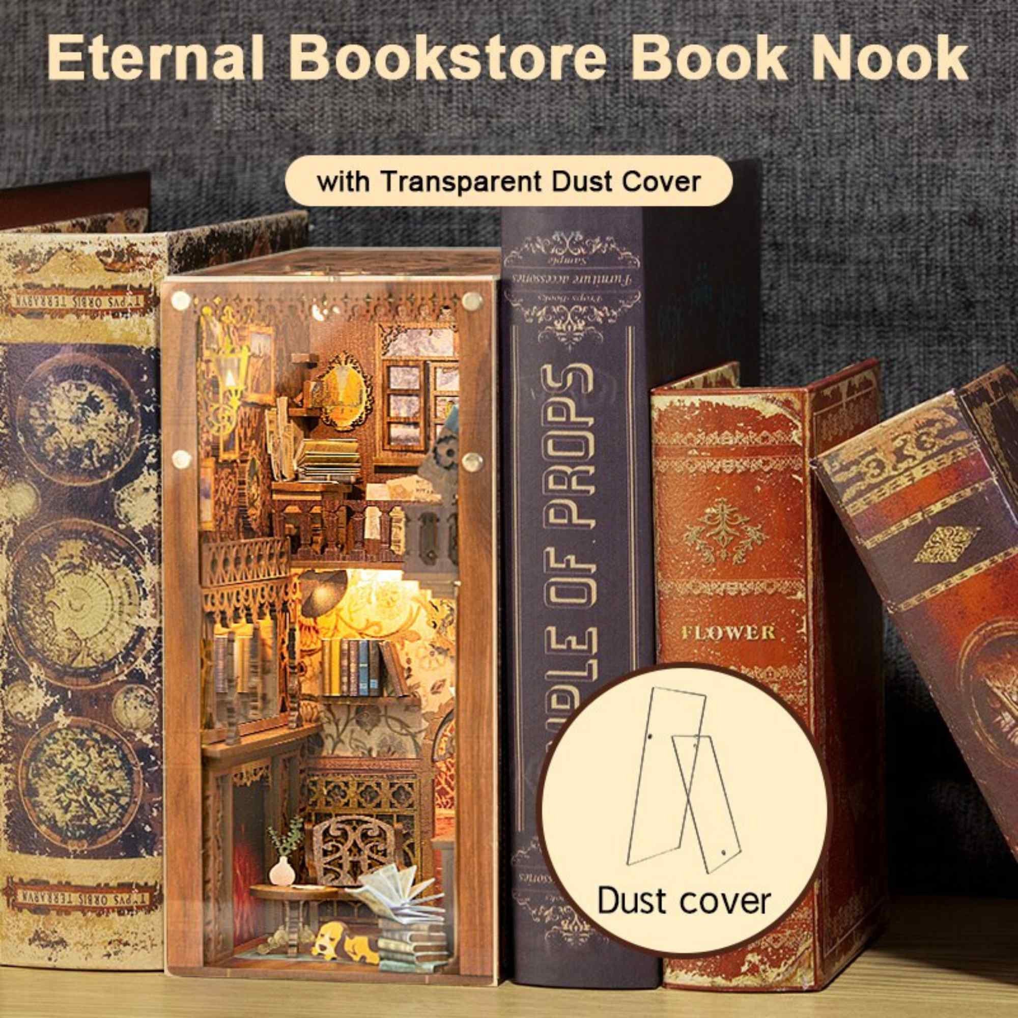 Eternal Bookstore DIY Book Nook Gifts Toy Kit, Miniature Dollhouse ...
