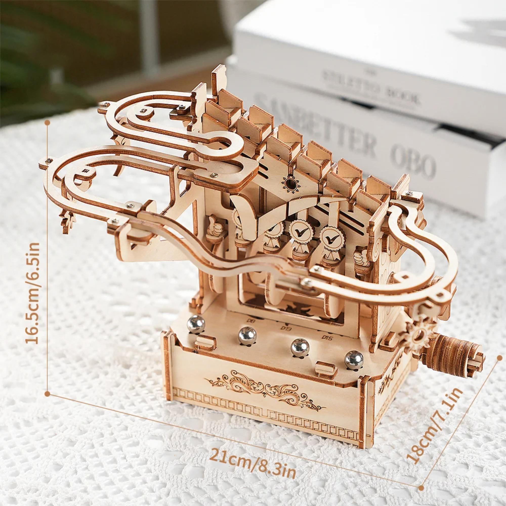 Star Moon Marble Run, Movable Wooden 3D Puzzle, DIY Building Block ...