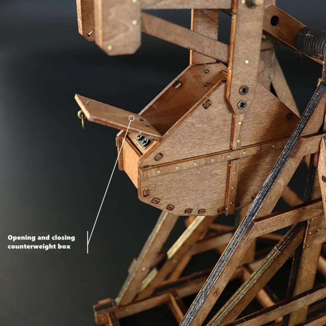 DIY Ancient Chariot Model Siege Car, Counterweight Trebuchet Catapult ...