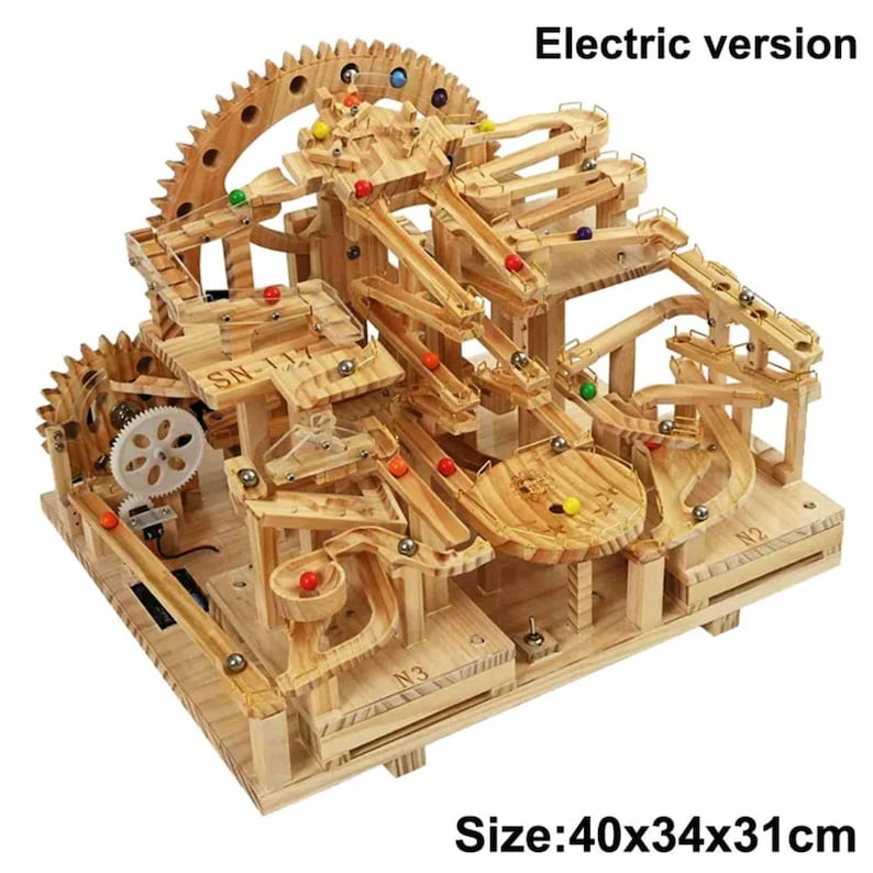 Marble Maze Run 3D Wooden Puzzle, Advanced Building Blocks Electric ...