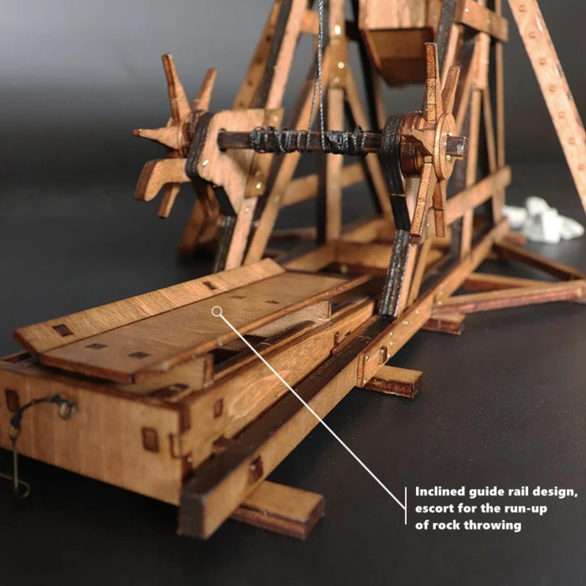 DIY Ancient Chariot Model Siege Car, Counterweight Trebuchet Catapult ...