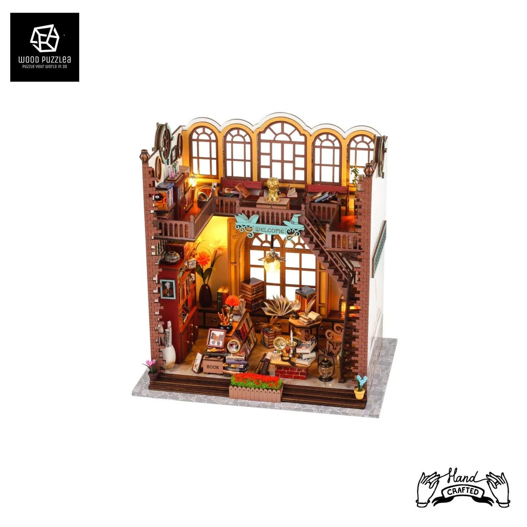 Magic Book House DIY Dollhouse Kit: Miniature Book Nook Decor - Etsy