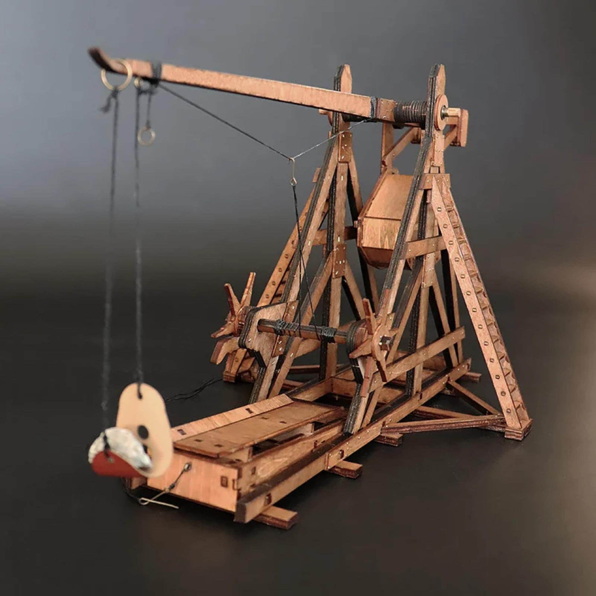 DIY Ancient Chariot Model Siege Car, Counterweight Trebuchet Catapult ...
