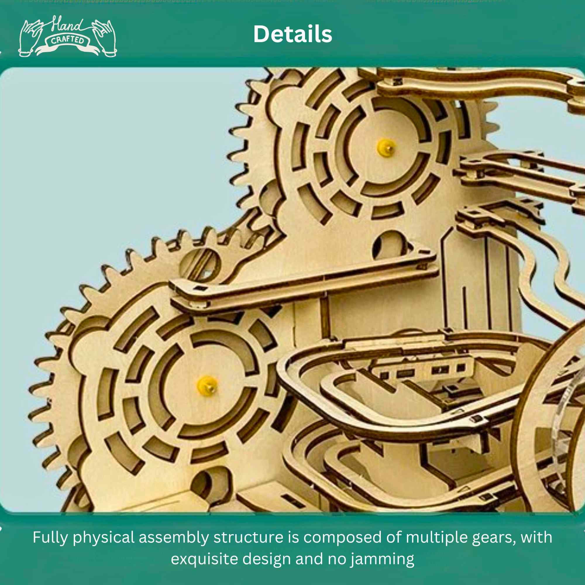 Wooden Marble Run Maze 3D Puzzle, DIY Assembly Mechanical Marble Maze ...