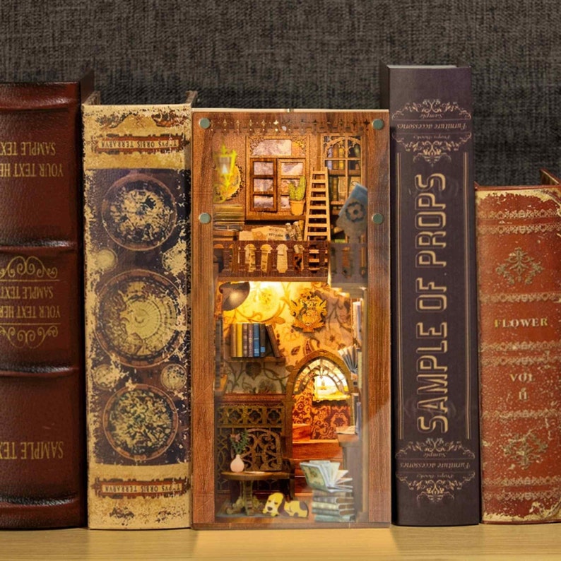Eternal Bookstore DIY Book Nook Gifts Toy Kit, Miniature Dollhouse ...