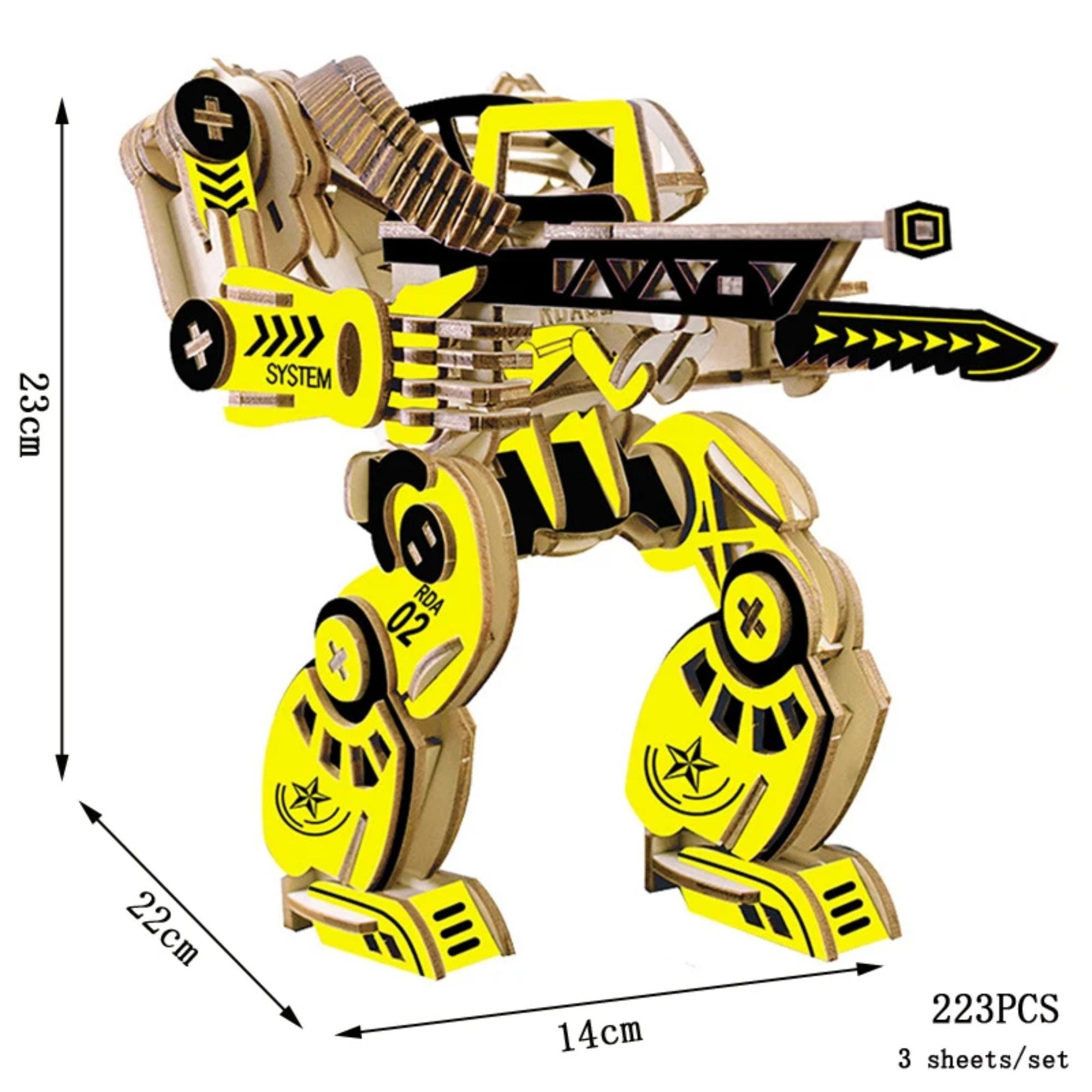 Transformer Robot, Wooden 3D Puzzle Toys, Jigsaw Puzzle DIY Educational ...