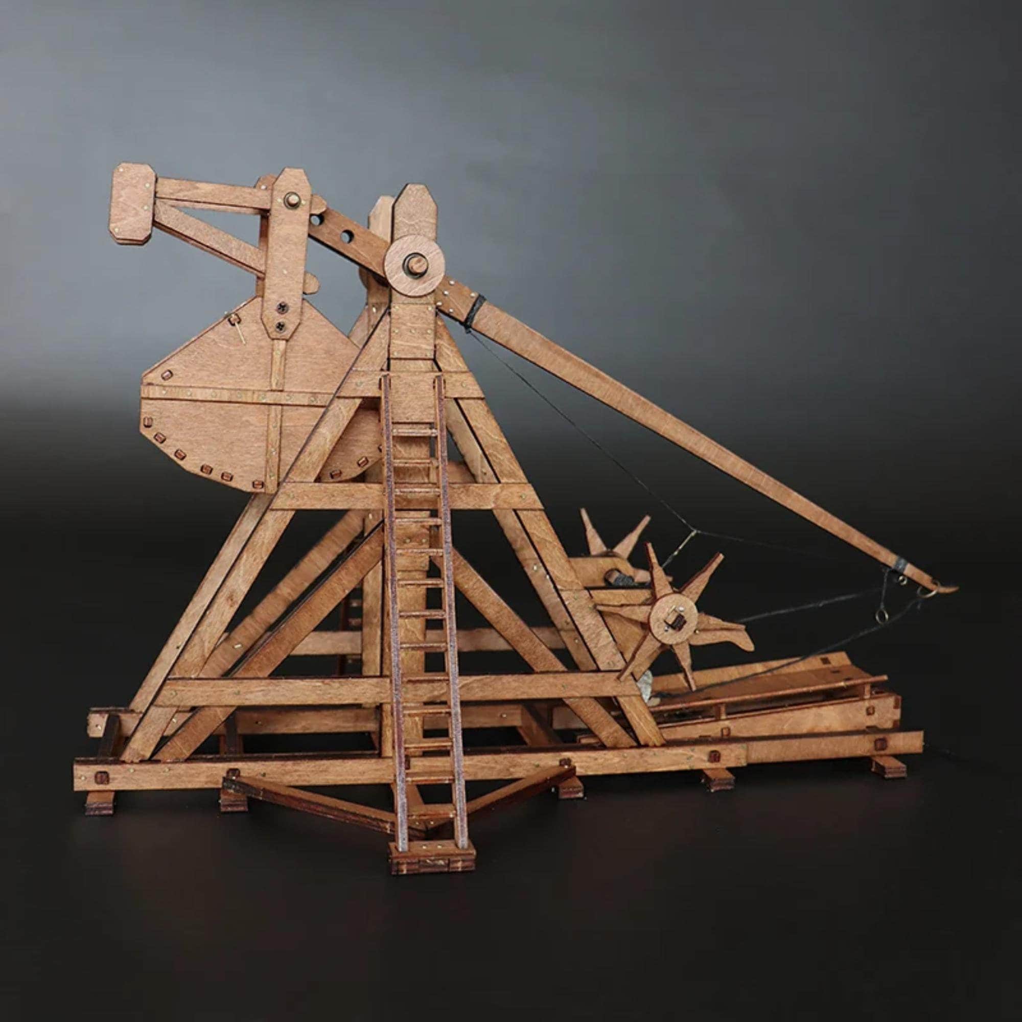 DIY Ancient Chariot Model Siege Car, Counterweight Trebuchet Catapult ...