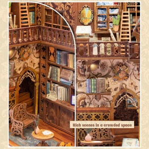 Eternal Bookstore DIY Book Nook Gifts Toy Kit, Miniature Dollhouse ...