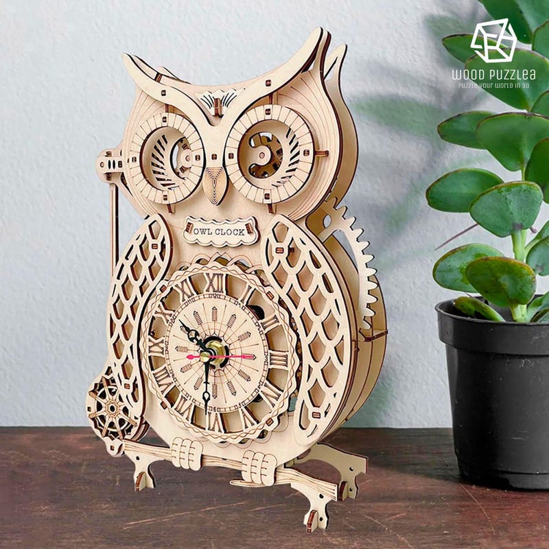 Wooden Owl Clock - Etsy