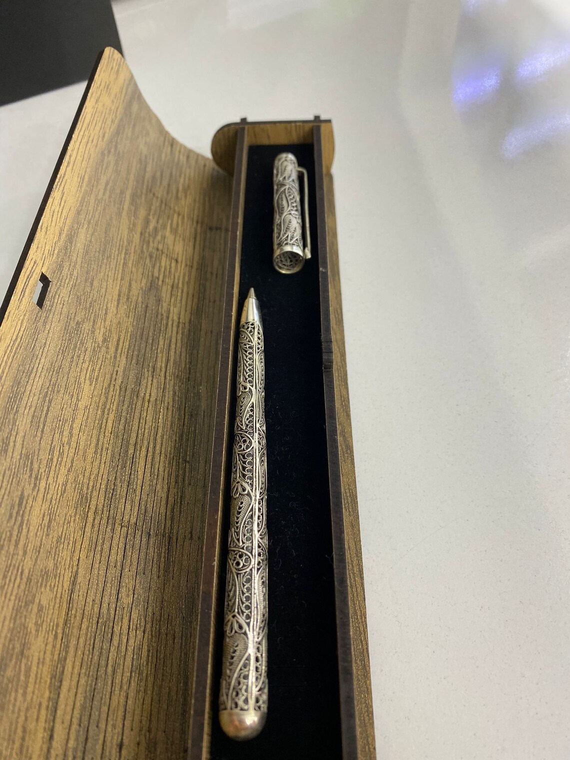 925 Sterling Silver Fligree Art Handmade Silver Pen Ballpoint Pen ...