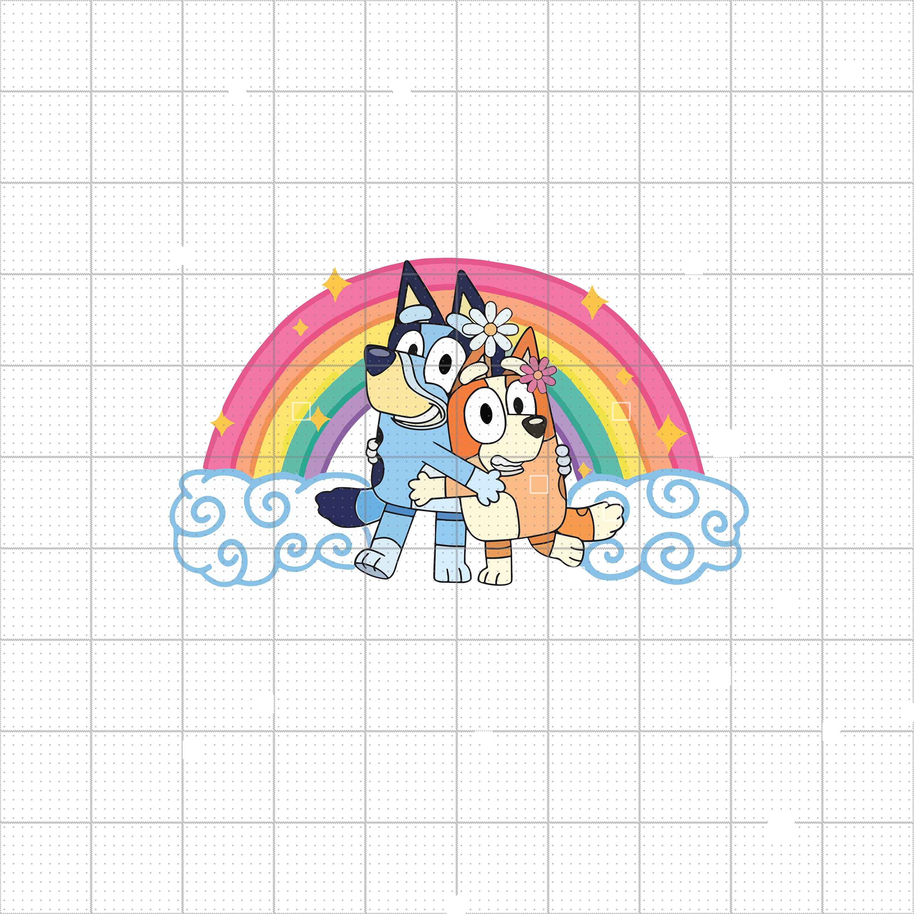 Bluey Rainbow PNG, Bluey Family Png, Bluey Dad PNG, Bluey Mom Png ...