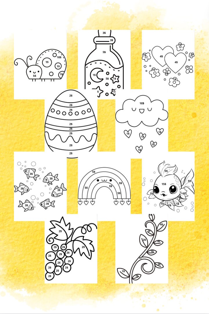 30 Coloring Savings Challenges, Fun Savings Challenges, - Etsy