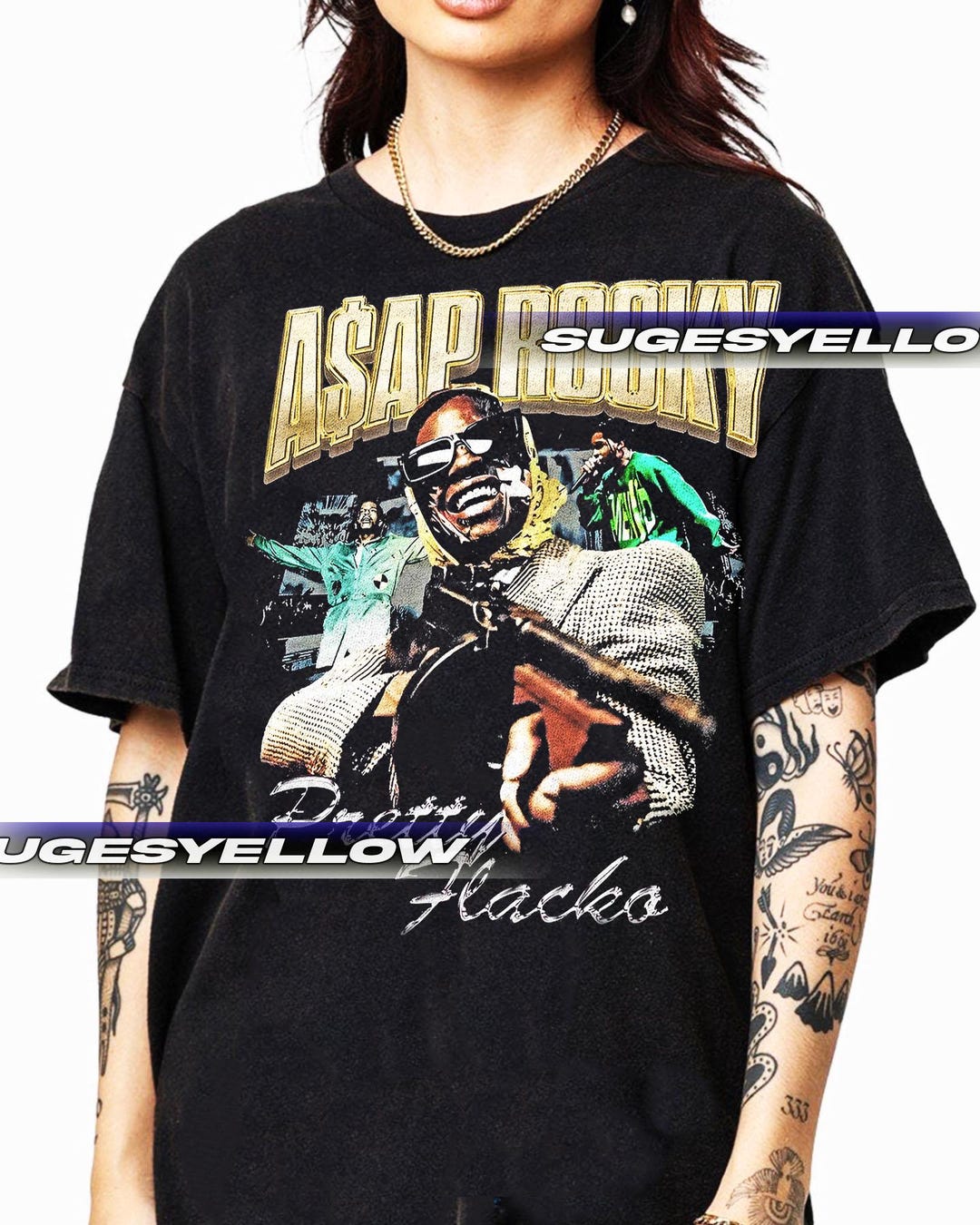 Retro Hip-hop T-shirt, Asap Rocky Graphic Tee, Music Lover Gift ...