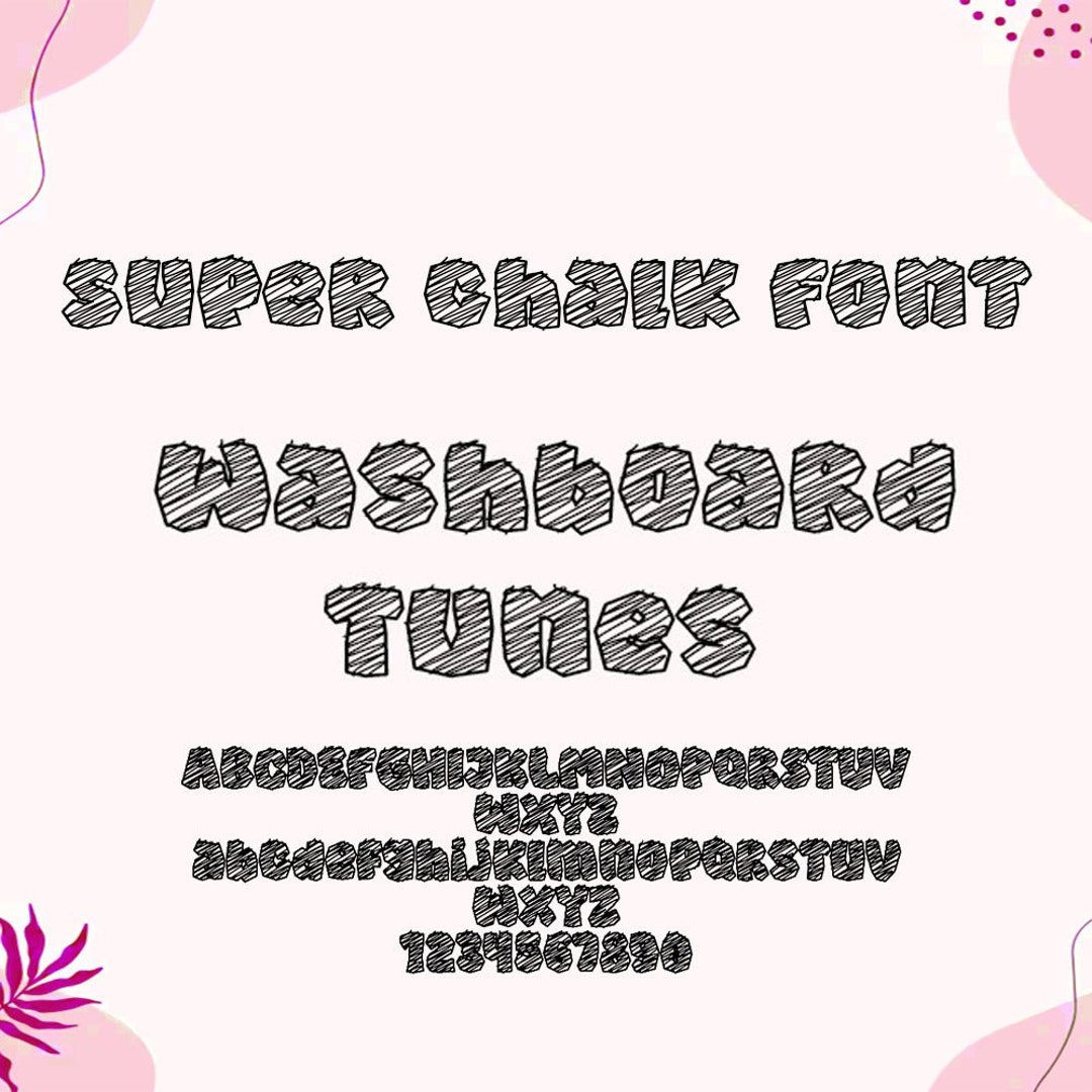 Super Chalk Font read Description Washboard Tunes Bonus, Handwritten ...
