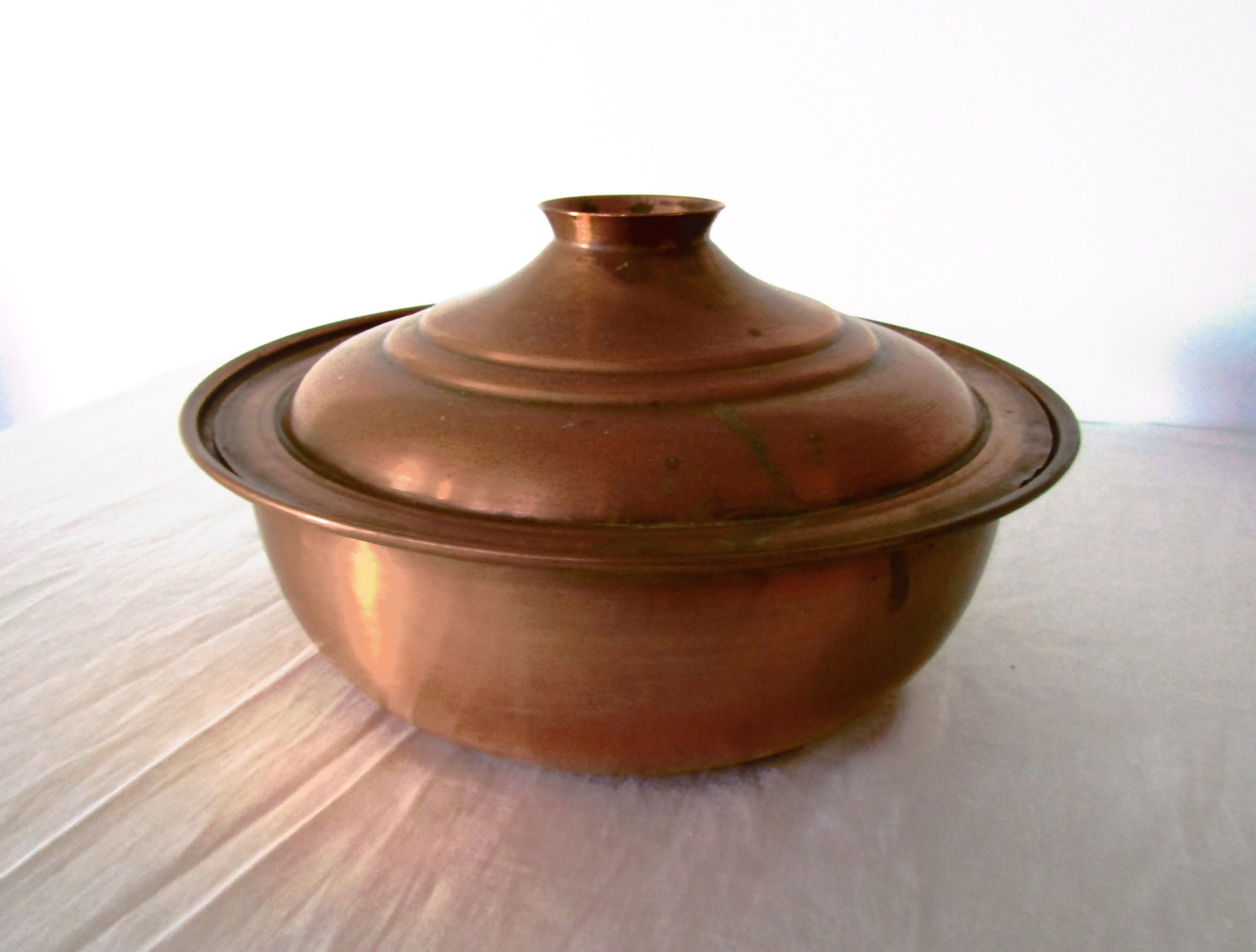 Vintage Copper Pot With Lid From 1940s (bakiri), Mid Century, Greek ...