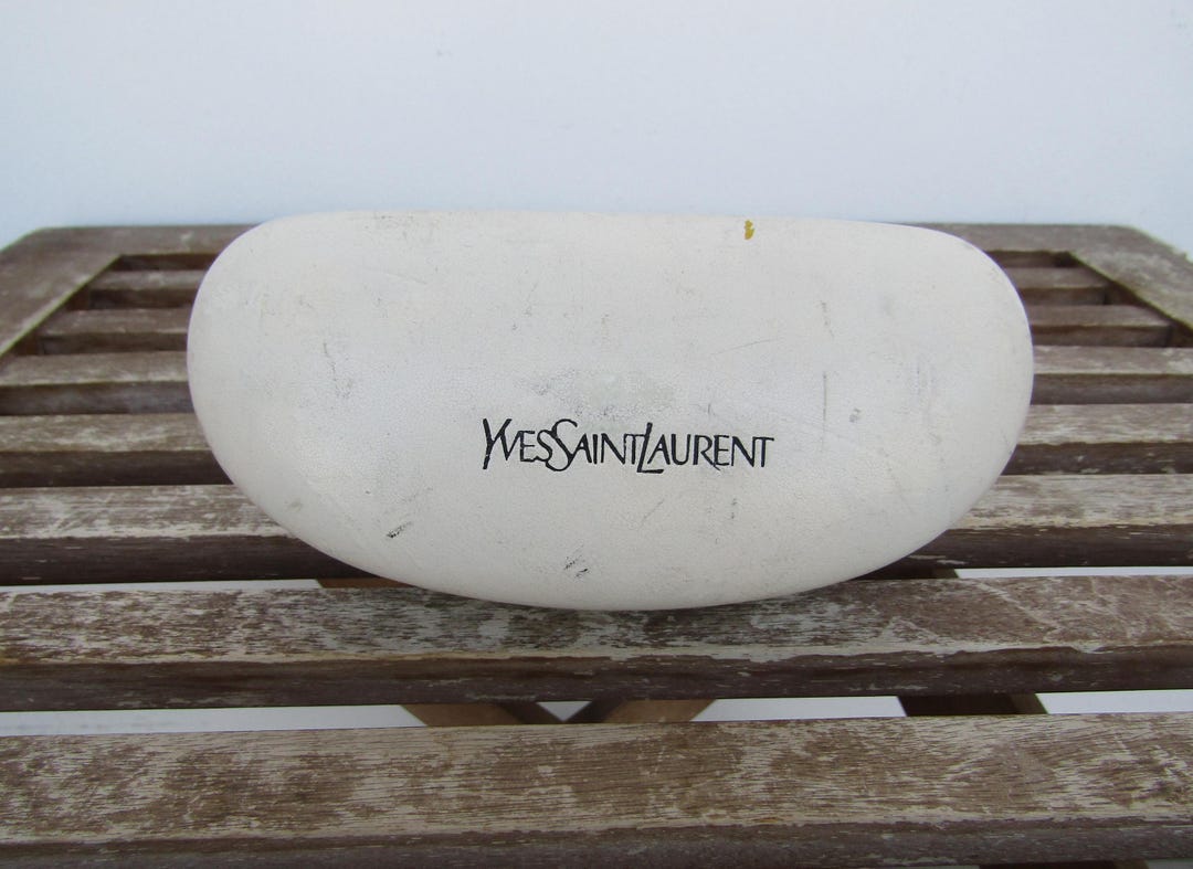 Yvesaintlaurent Authentic 90s Hard Clamshell Glasses Case White With ...