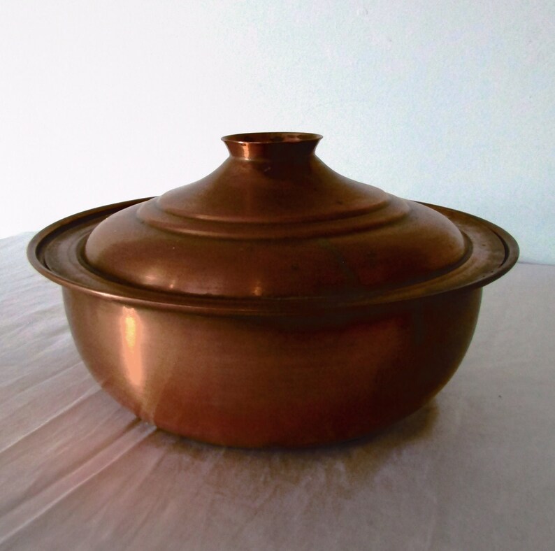 Vintage Copper Pot With Lid From 1940s (bakiri), Mid Century, Greek ...