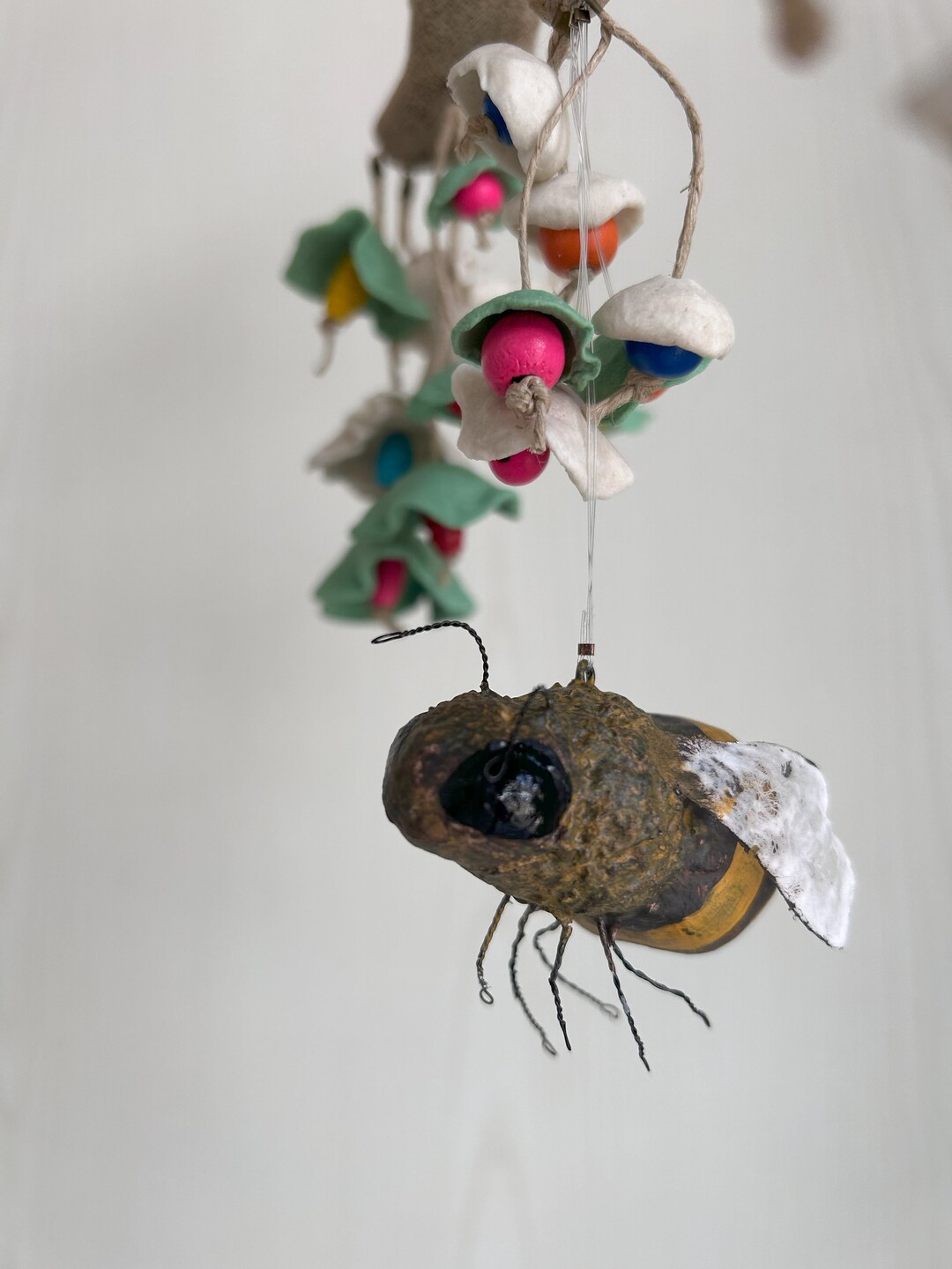Paper Mache Mobile Bee - Etsy