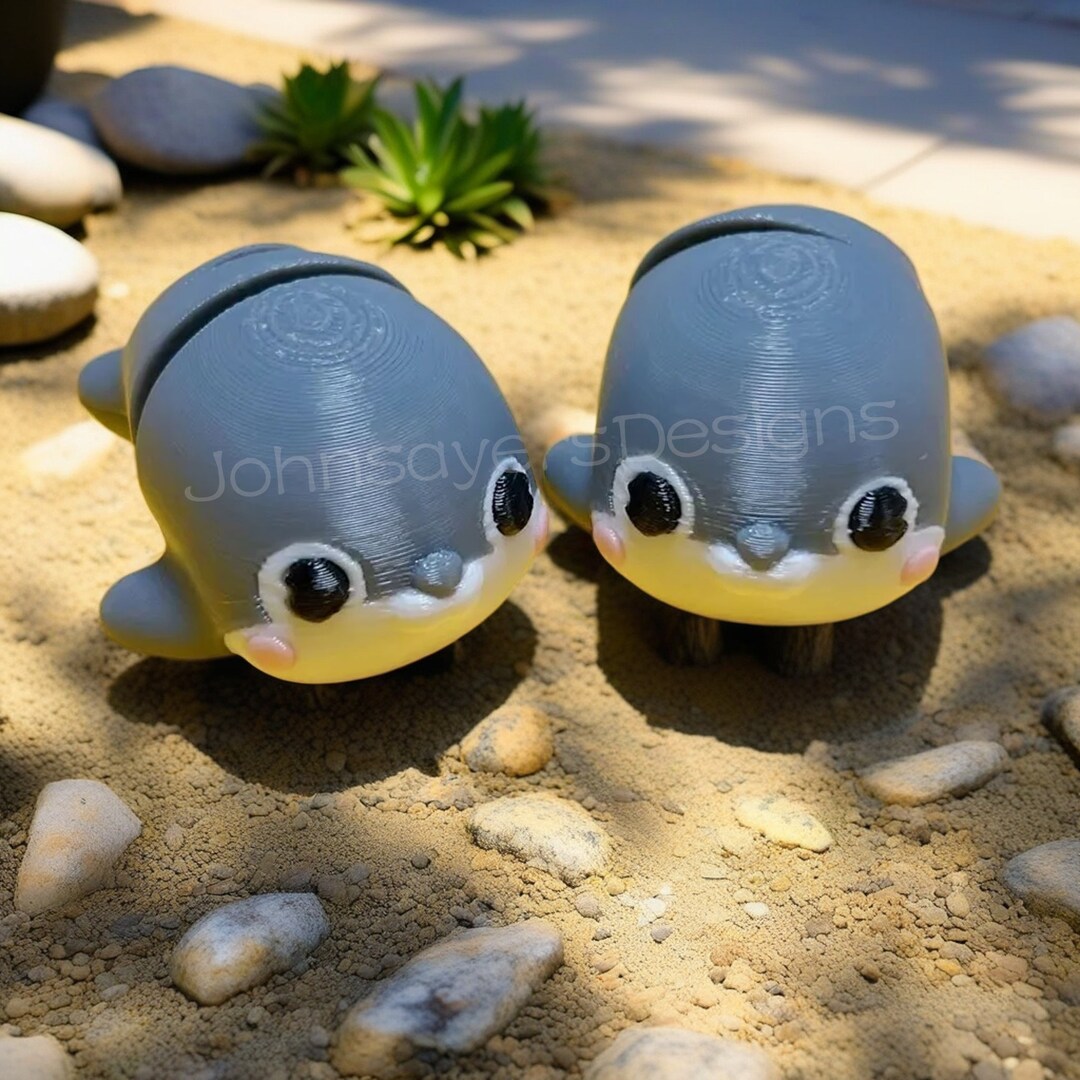 3D Printed Articulated Cute Baby Seal Moving Fidget Toy I Cute, Sea ...