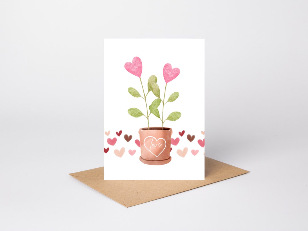 Printable Love Card, Valentine Card, Valentine Greeting Card, Cute ...