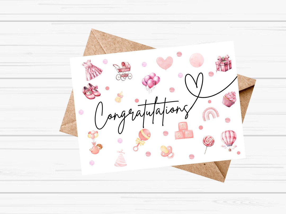 Digital Greeting Card, Birth Greeting Card, Birth Card, Digital ...