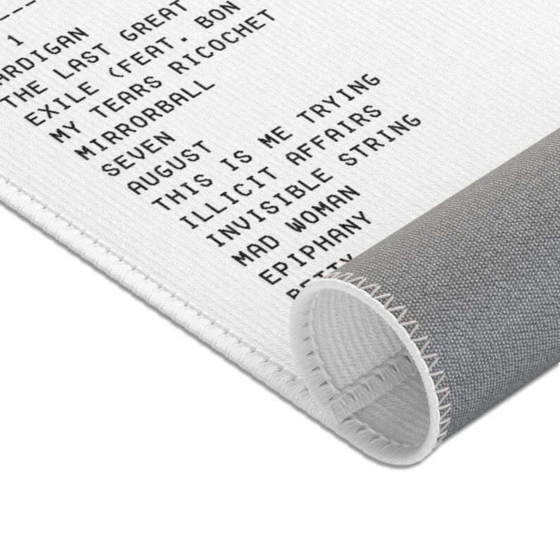 Taylor Swift Folklore Album Receipt Rug Aesthetic Room Bedroom Dorm ...