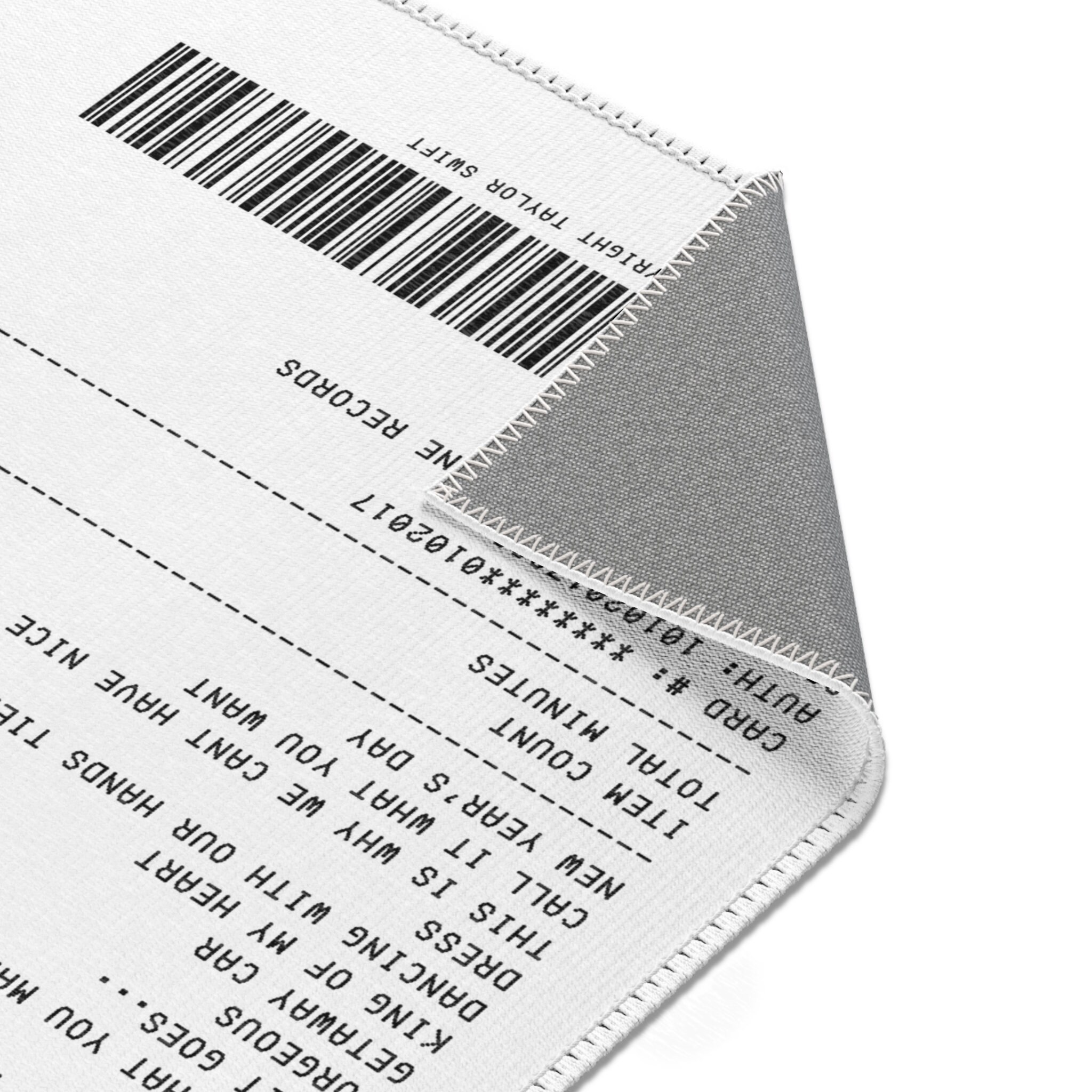 Taylor Swift Reputation Album Receipt Rug Aesthetic Room Bedroom Dorm ...