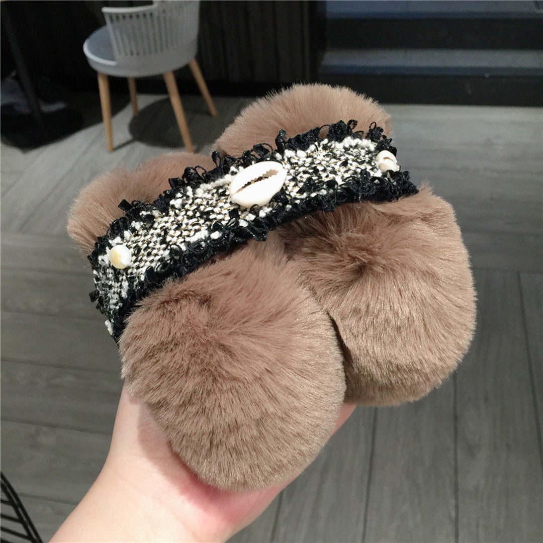 Fluffy Ear Muff for Women Plush Foldable Earmuffs Kids Winter Earmuffs ...