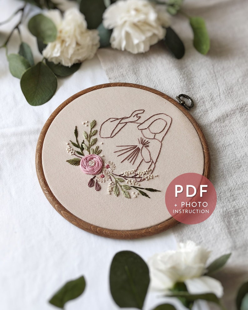 Merciful Jesus Embroidery Printable Pattern PDF, Catholic Home Decor ...