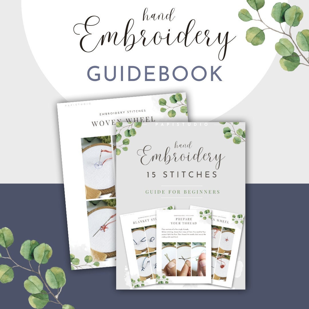 Hand Embroidery Guide 15 STITCHES, Photo Instructions Step by Step ...