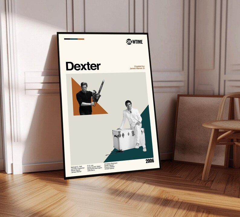 Dexter Tv Series Poster | Midcentury Modern Poster | Minimalist Art ...