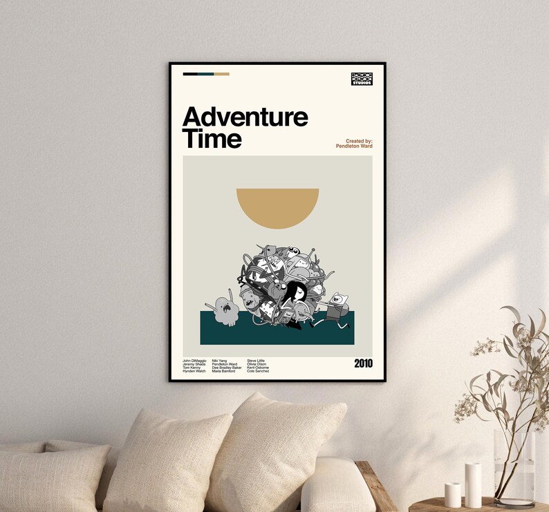 Adventure Time Tv Series Poster | Midcentury Modern Poster | Minimalist ...