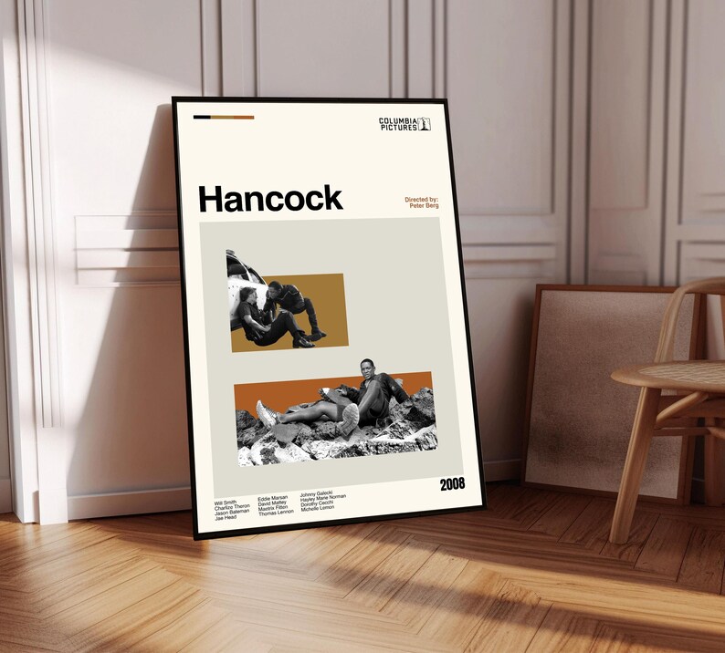 Hancock Movie Poster | Midcentury Modern Poster | Minimalist Art ...