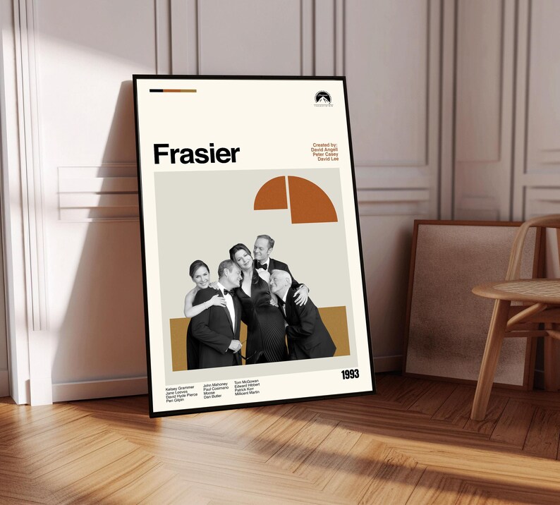 Frasier Tv Series Poster | Midcentury Modern Poster | Minimalist Art ...