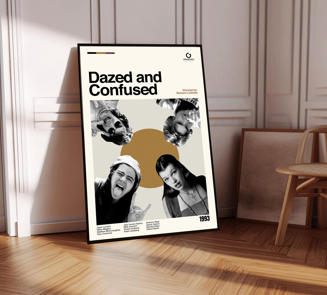 Dazed and Confused Poster | Midcentury Modern Poster | Minimalist Art ...
