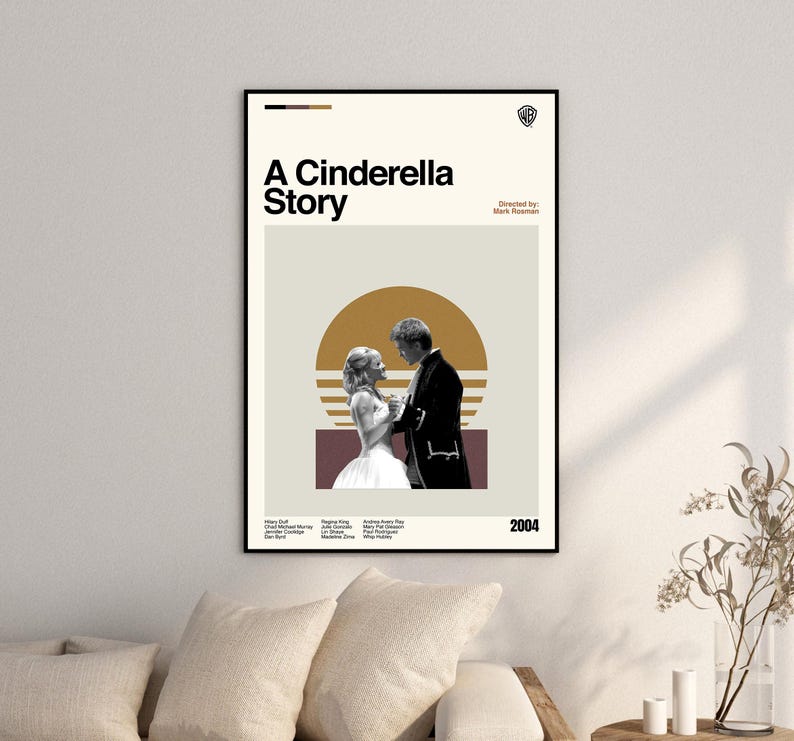 A Cinderella Story Poster | Midcentury Modern Poster | Minimalist Art ...