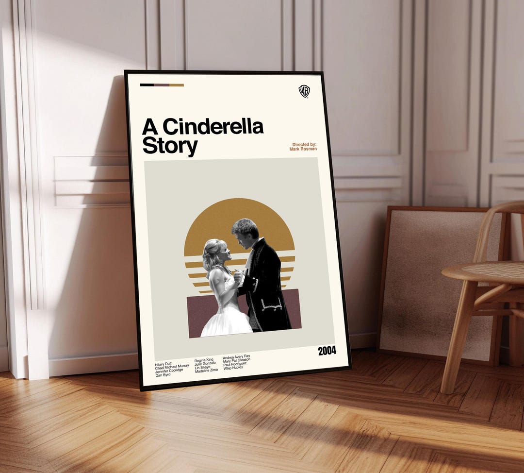 A Cinderella Story Poster | Midcentury Modern Poster | Minimalist Art ...