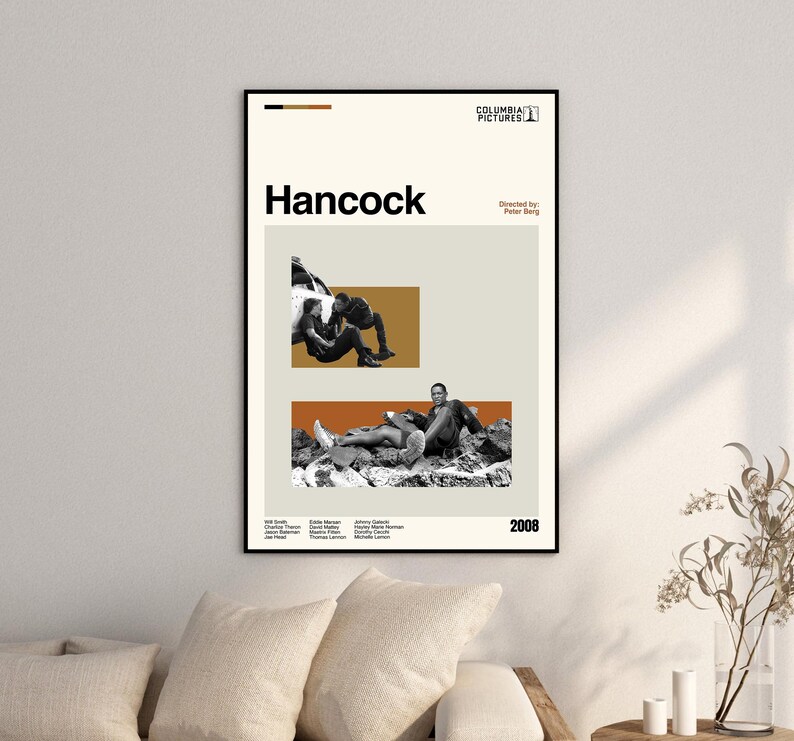 Hancock Movie Poster | Midcentury Modern Poster | Minimalist Art ...