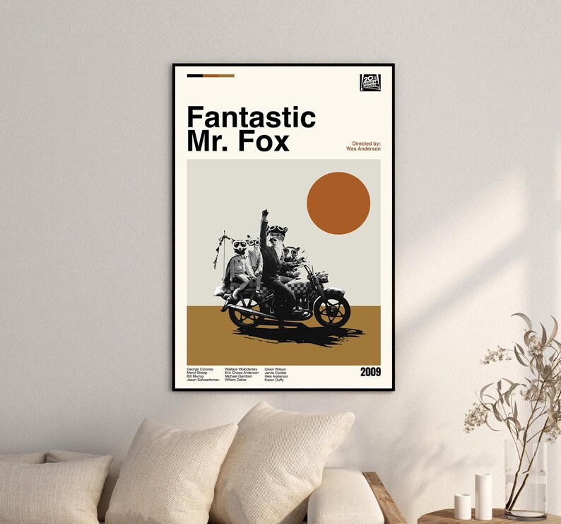Fantastic Mr. Fox Poster | Midcentury Modern Poster | Minimalist Art ...